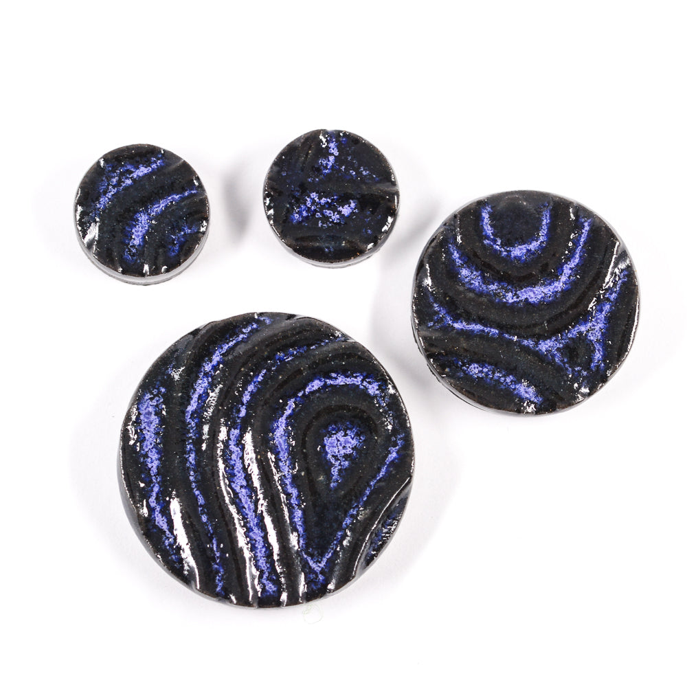 Purple Swirl Tiles - Handmade Ceramic tiles – Luna Mosaic Arts