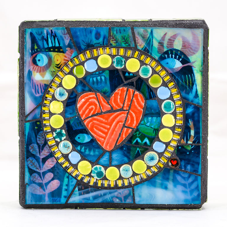 Garden Dwellers - Signature Heart Series - Mosaic Art by Cherie Bosela ...
