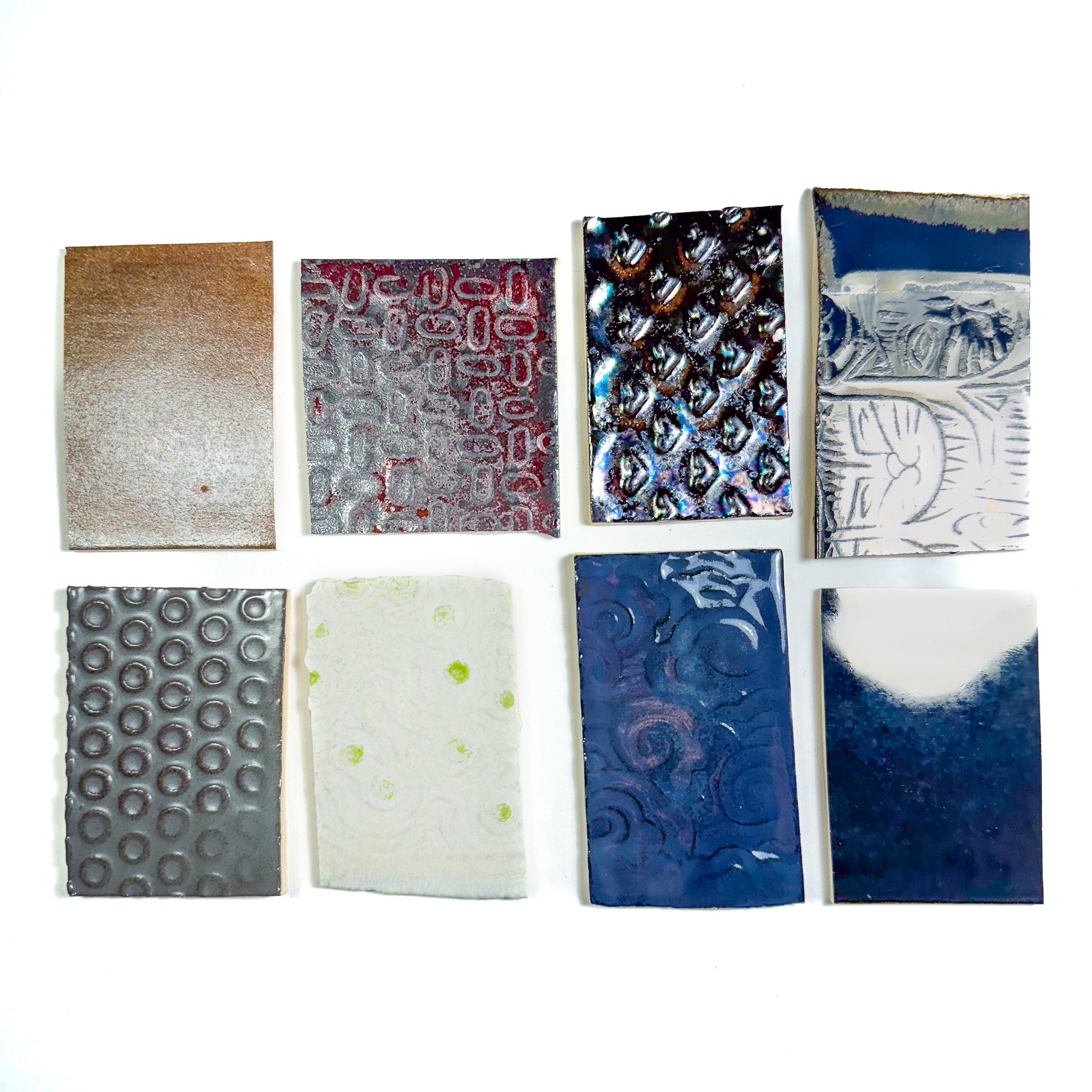 Metallics - Handmade Ceramic Tile Scraps – Luna Mosaic Arts