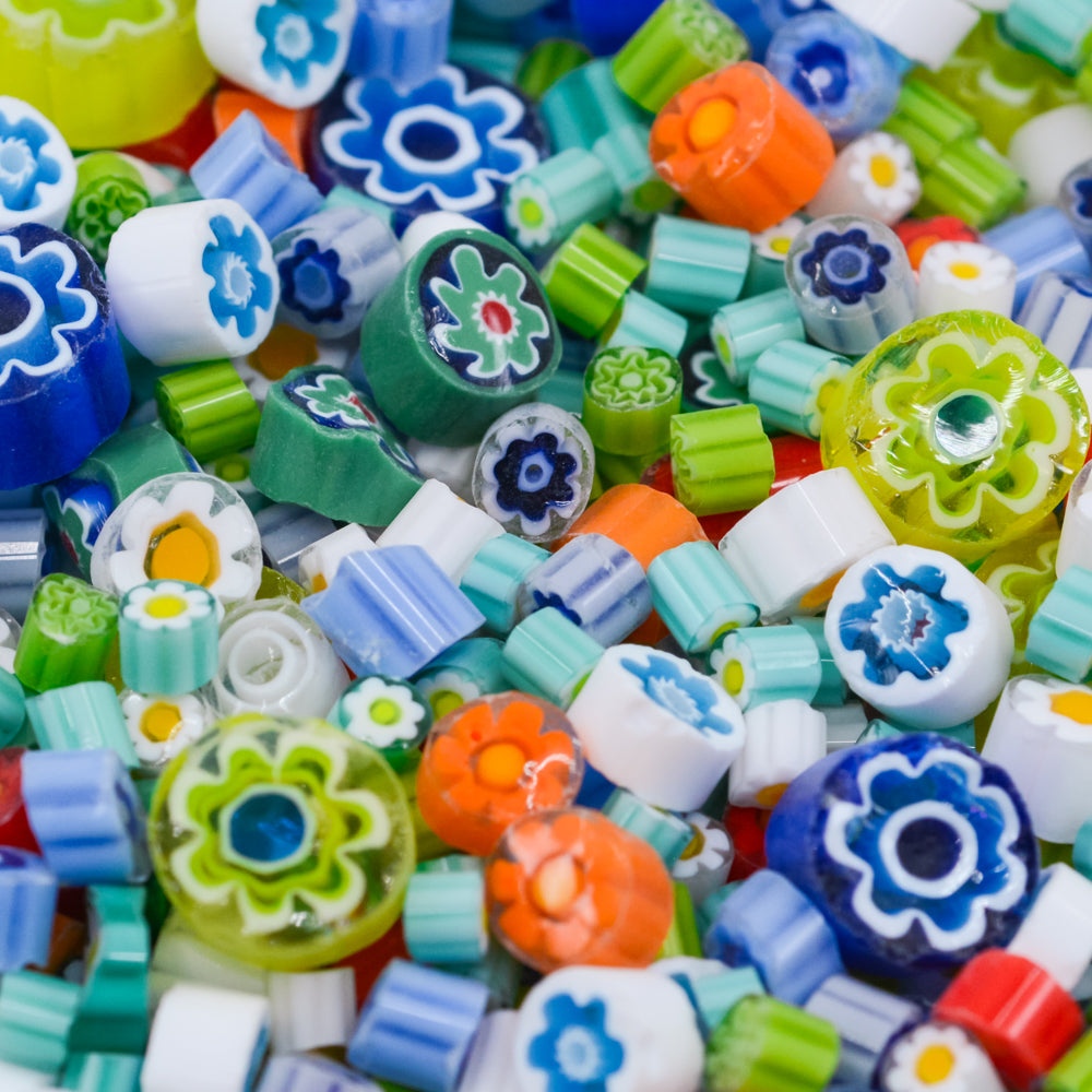 Flower Power Mix - All Sizes Millefiori - 1 oz. – Luna Mosaic Arts